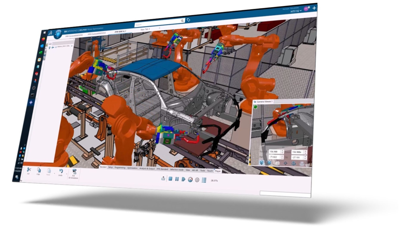 3DEXPERIENCE DELMIA Factory Simulation – 3D Virtual Twin